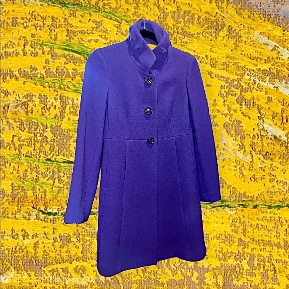 Jcrew Vintage ‘Lady Day’ Purple Wool Coat Nwot - Gem